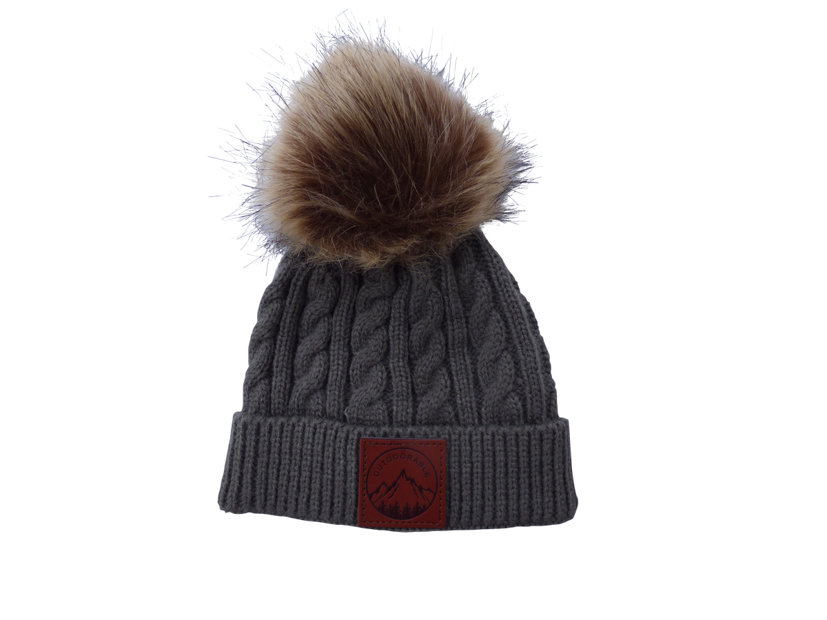 Infant Grey Pom Pom Beanie – OutdoorableKids